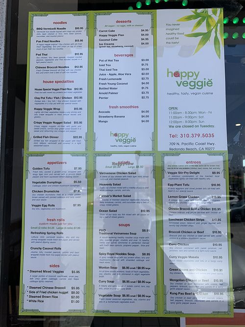 Happy Veggie - Redondo Beach California Restaurant - HappyCow