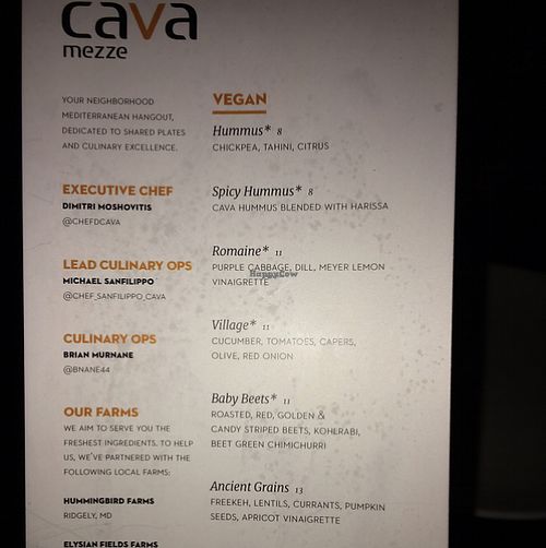 Cava Mezze - Rockville Maryland Restaurant - HappyCow